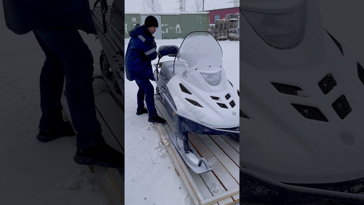 Запуск снегохода в -35❄️ тайга варяг 550v #русскаямеханика #тайгаваряг