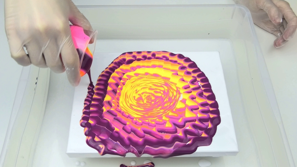 Эксперименты в технике флюид-арт: Круговая заливка