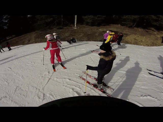 Горные лыжи. История в одном клипе.