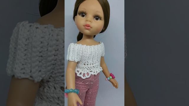 Топ поперечной резинкой для кукол "Паола Рейна"