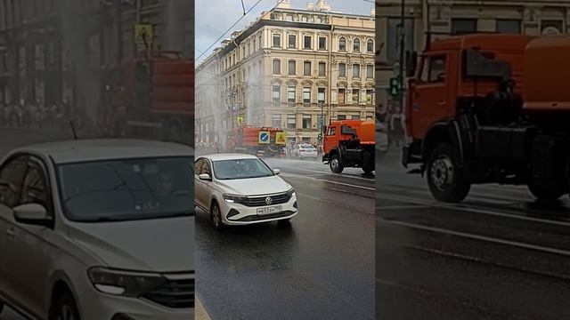 КТО СПАСАЕТ ГОРОД ОТ ЖАРЫ. #санктпетербург #вода #жара #спас #спб #тепло #город