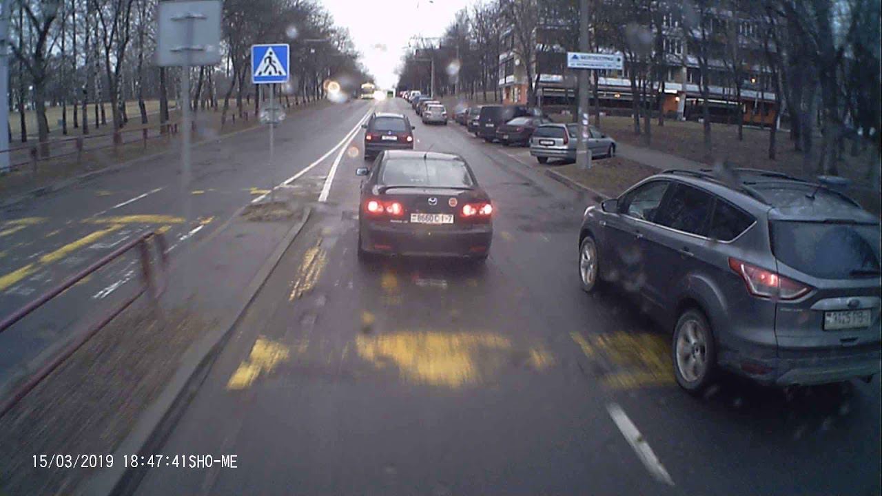 Авто-хамло на Калиновского, 97 в Минске 15 марта 2019 г.