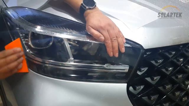 Нанесение защитной плёнки на фары Chery Tiggo 4 pro | Solartek