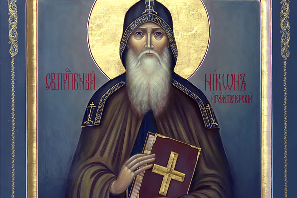 Преподобный Алипий, иконописец Печерский, в Ближних пещерах