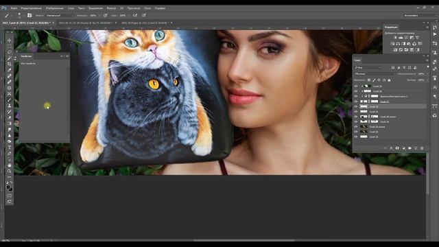 Pelle Volare представляет производство коллажа для нашей новинки, женского рюкзака "ТриКота"