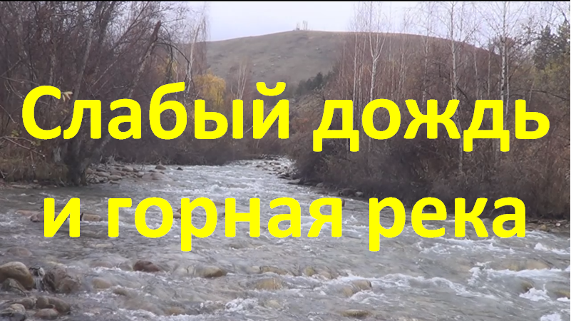 Расслабляющая горная река и мелкий дождь успокаивают разум. Расслабляющее видео о природе, уснуть