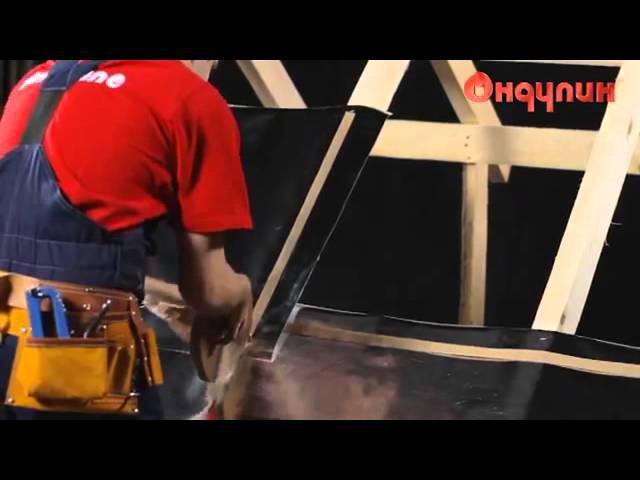 Монтаж пленок Ондутис на неутепленной скатной кровле