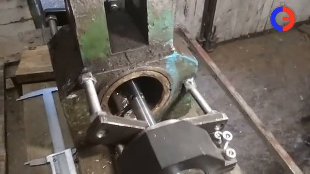 Восстановление отверстий буксы мобильным расточным станком СТАНЭКСПЕРТ® ПИОНЕР-М