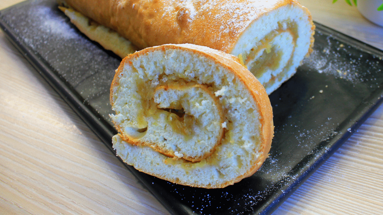 РУЛЕТ ГОТОВЛЮ ТОЛЬКО ТАК! Быстрый Яблочный рулет. Легкий нежный Рулет с яблоками. #Shorts.mp4