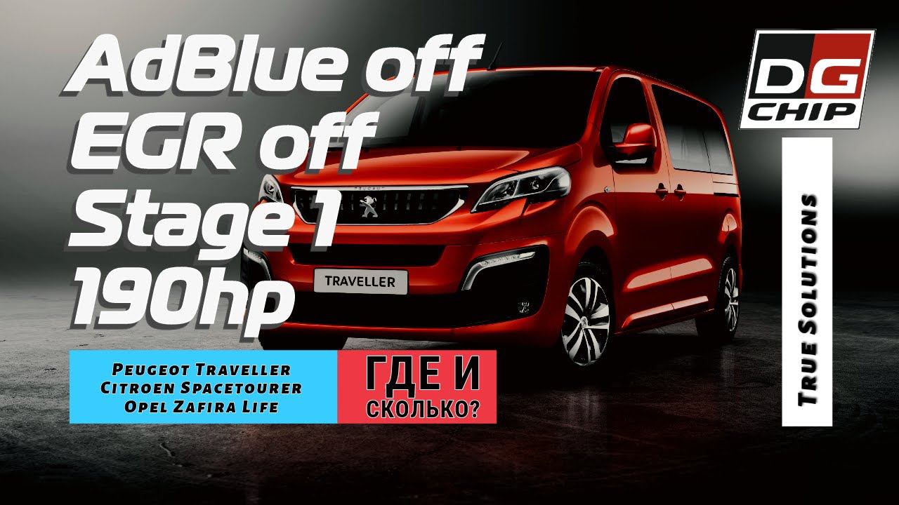 Отключение AdBlue EGR Citroen SpaceTourer ( Peugeot Traveller) 2.0 + Stage1 190hp