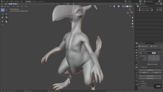 Скульптинг в Blender Полный рабочий процесс создания сущест