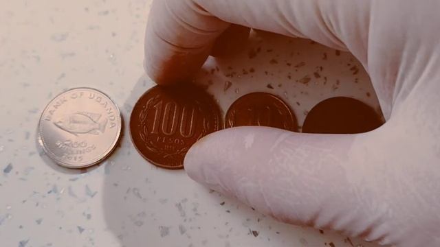 Монеты стран мира № 36  Монеты Уганды, Чили и Боливии.
