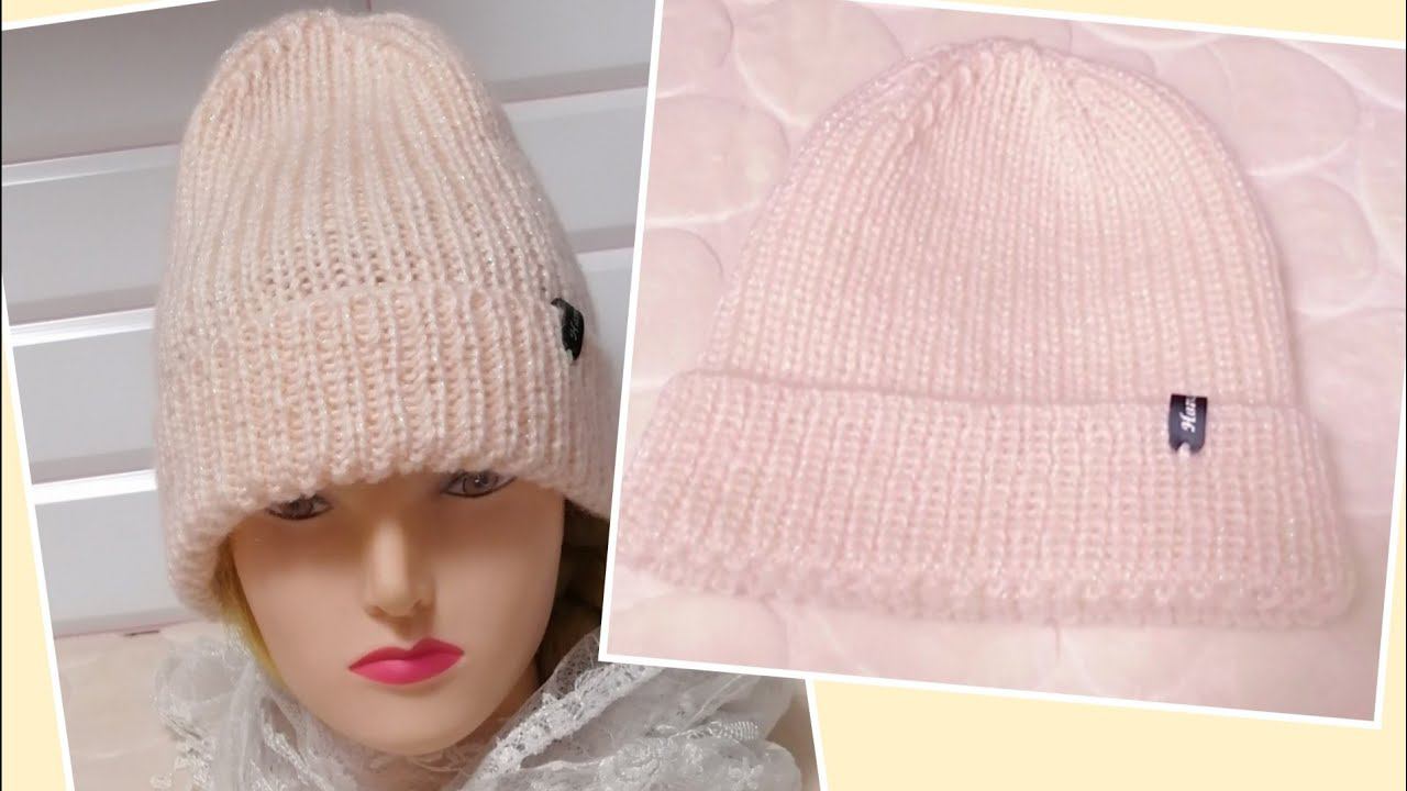 Вяжем шапку с модной макушкой.