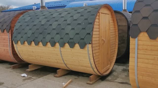 #ОБЗОР #Баня-бочка 3 метра