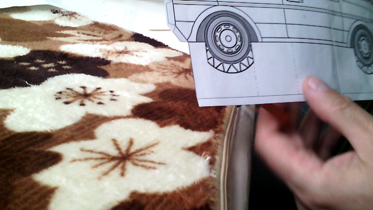 Модель фольксвагена из бумаги продолжение #2