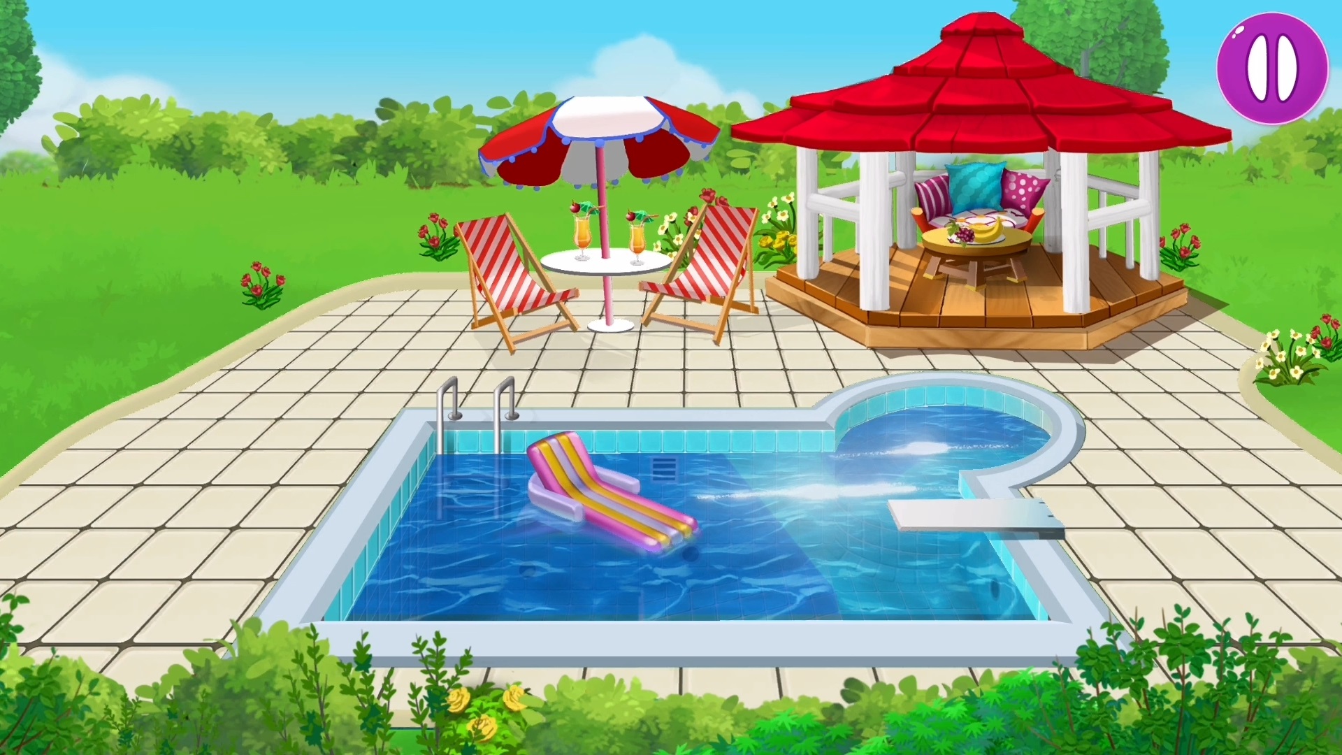 Строим бассейн с беседкой | Мультфильм Машинки Транспорт Стройка для детей