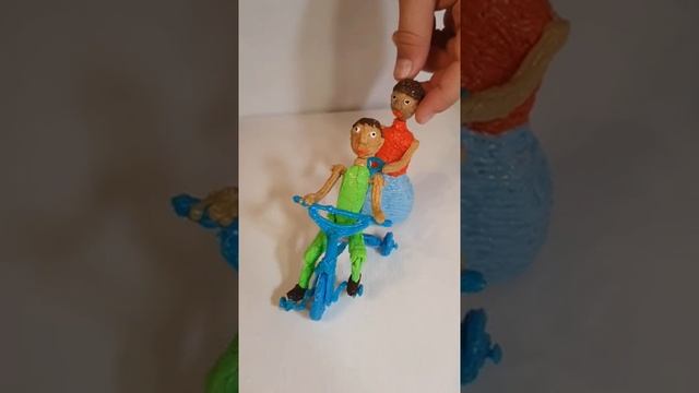3D РУЧКА, динамическая игрушка велосипедист, сделанная своими руками _ [3D pen]  BICYCLE