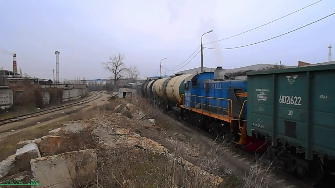 ТГМ4-1495 с грузовым составом