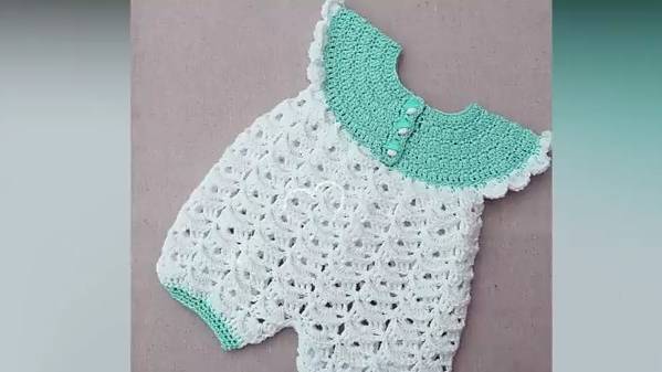 Детский ромпер крючком.( Автор Majovel)