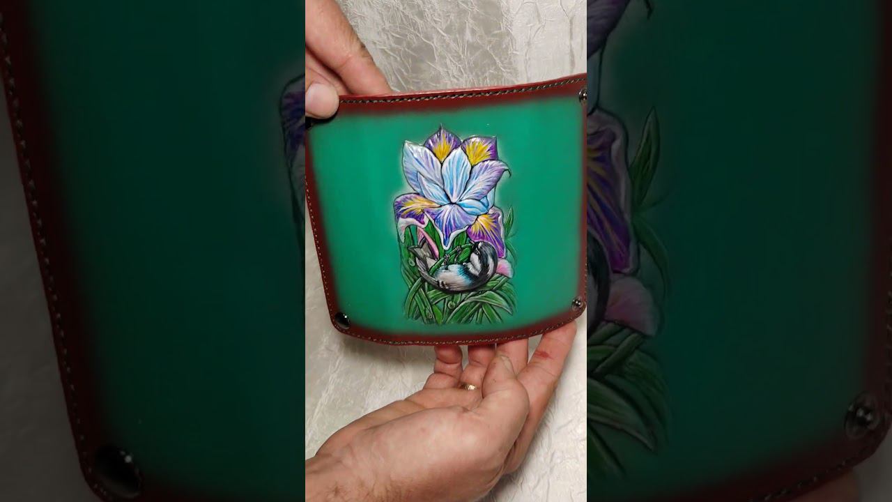 Ключница женская. Изделия из кожи. СКСтиль. Видео обзор ключницы: Ирис и птичка 2.