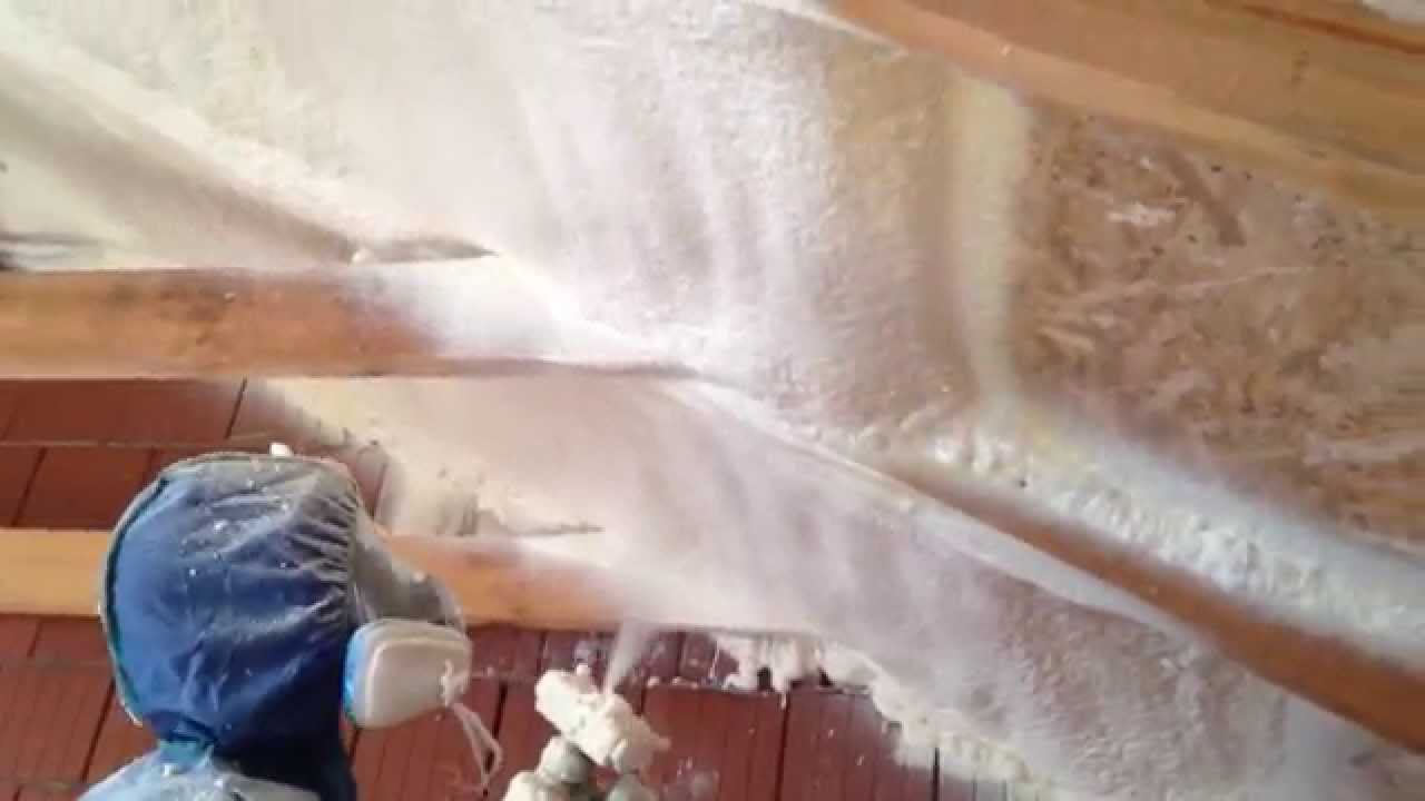 Утепление мансарды жестким ППУ.