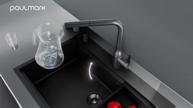 Многофункциональный смеситель VIPER с выдвижным изливом в цвете беретта B (GM)