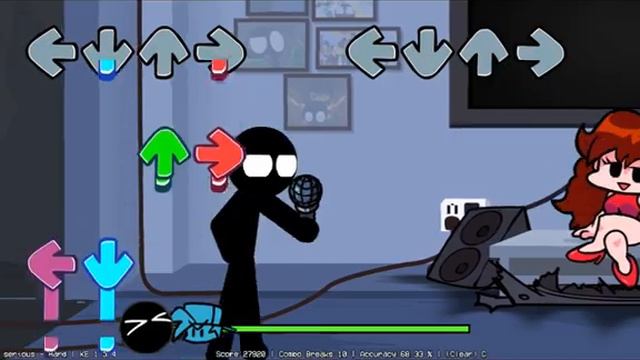 Батлимся со стикменом. Stickman VS Friday Night Funkin'(Перезалив с ютуба)
