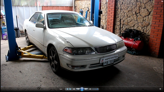 Замена комплекта ГРМ и лобовых сальников на Toyota Mark II Тойота Марк 2 JZX 101 1998 года  1часть