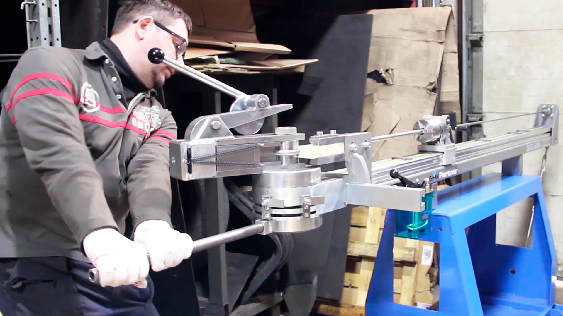 Ручной трубогиб PARTNER. Дорновая гибка трубы 14х1 из нержавеющей стали  с поворотами в пространстве