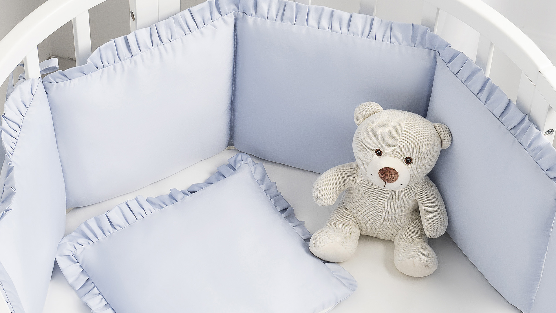 Бортики для детской кроватки Perina Lovely Dream голубые