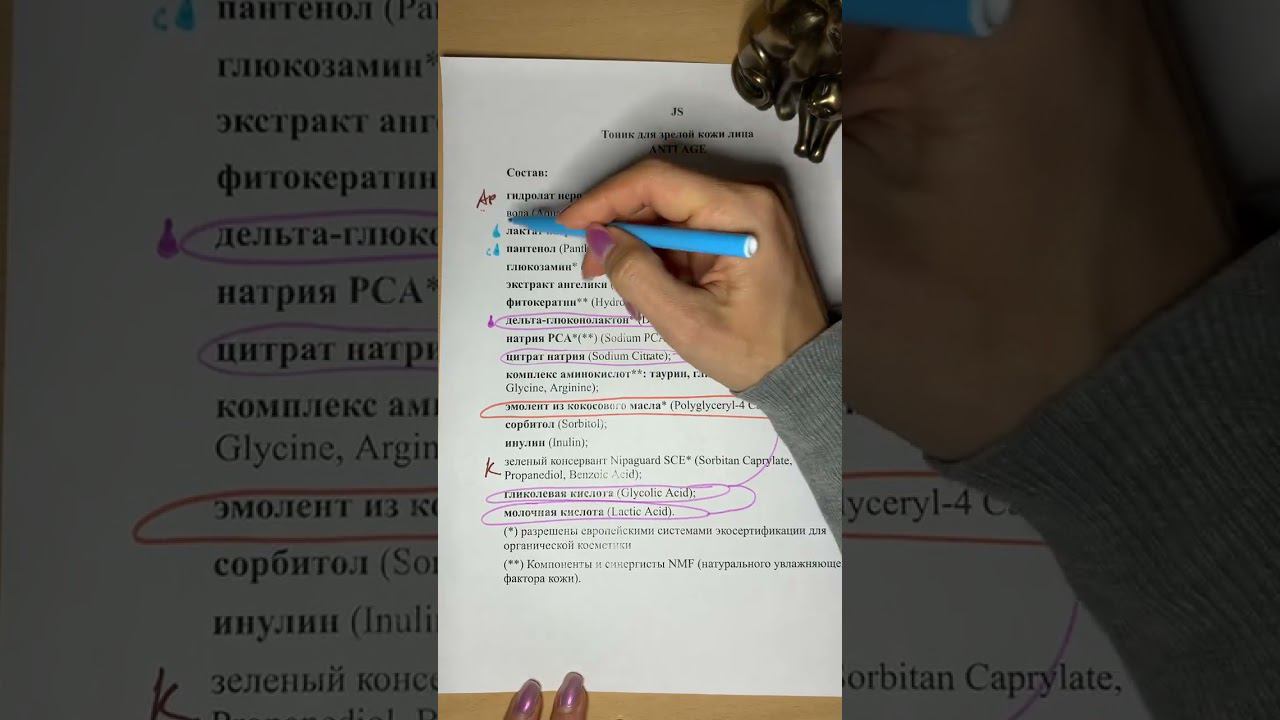 Разбор состава JS Тоник для зрелой кожи Анти эйдж