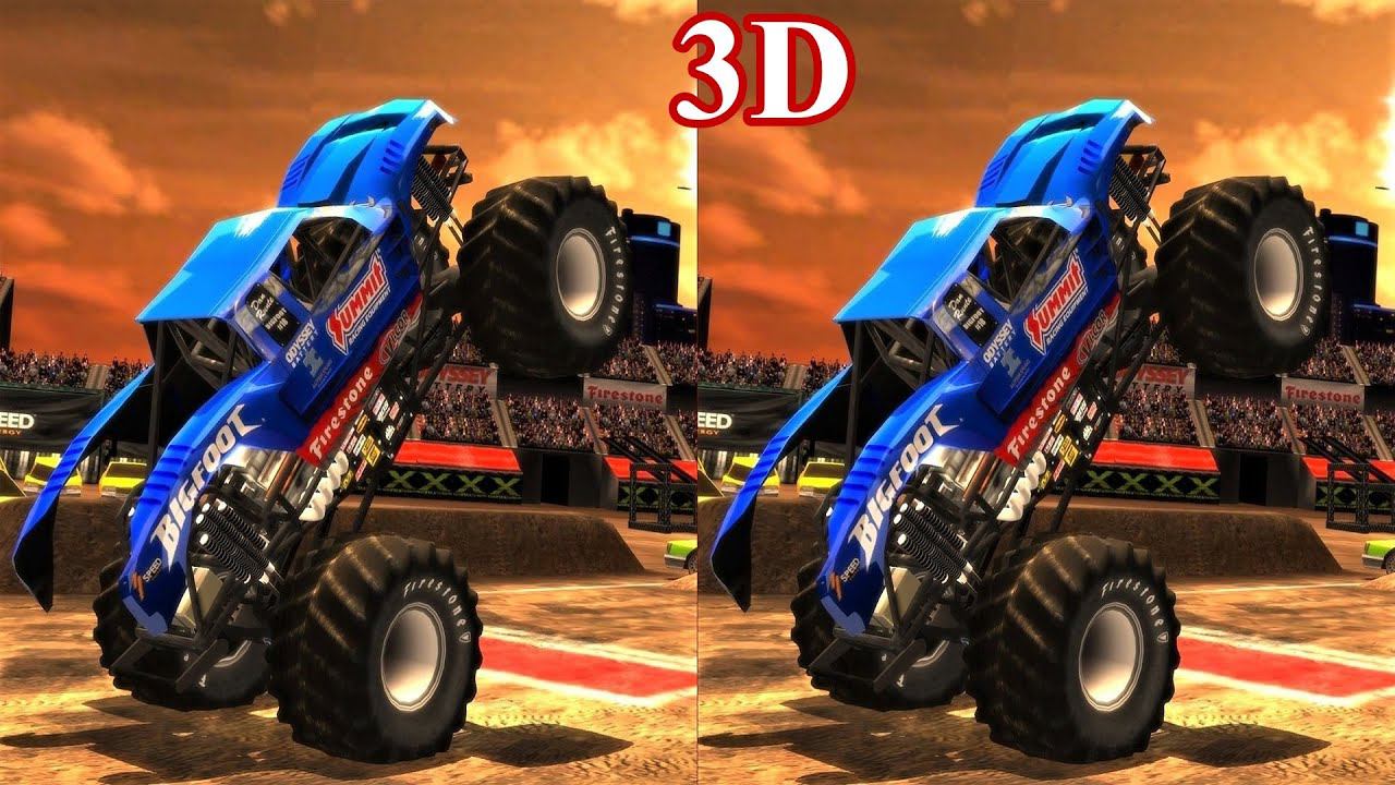 Monster Truck D 3D video SBS VR Box google cardboard
