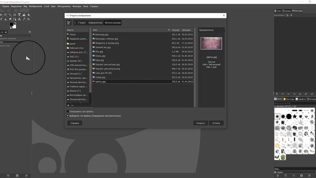 ПР Цветокоррекция в GIMP