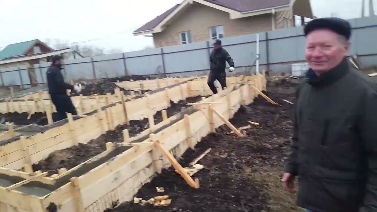 Отзыв довольного клиента. 25 ВИДЕО Ростверк на сваях 14м на 10м. Пос Лазурный.