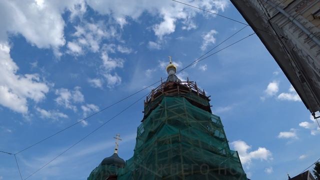 Ход работ по воссозданию Троицкой Нижнепосадской церкви на улице Рождественской // Май 2023