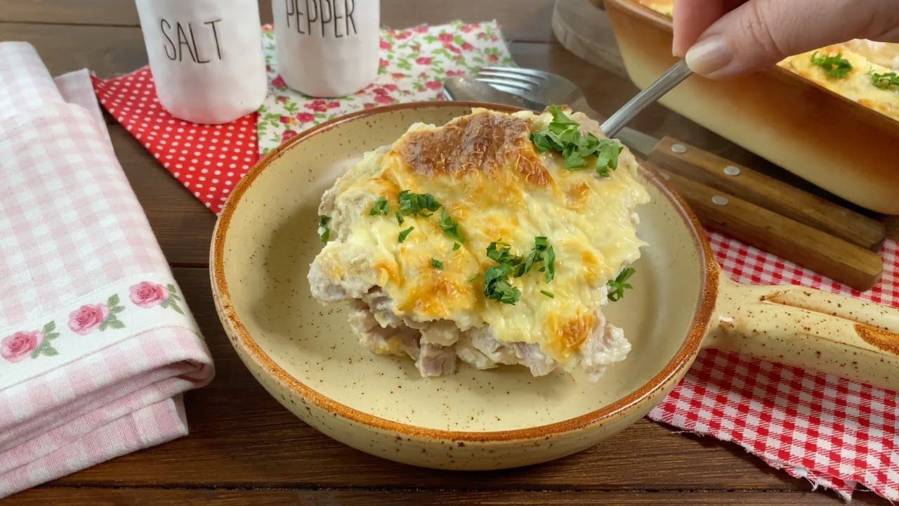 Диетическая запеканка из куриного филе. Рецепт мясной ПП запеканки из курицы, йогурта и сыра.