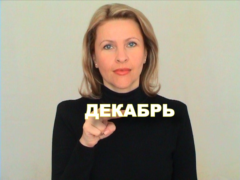 ЖЕСТОВЫЙ ЯЗЫК. СЛОВАРЬ. Декабрь