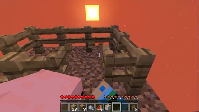 Я начал заного выживание на одном блоке в маинкрафт   1 Часть