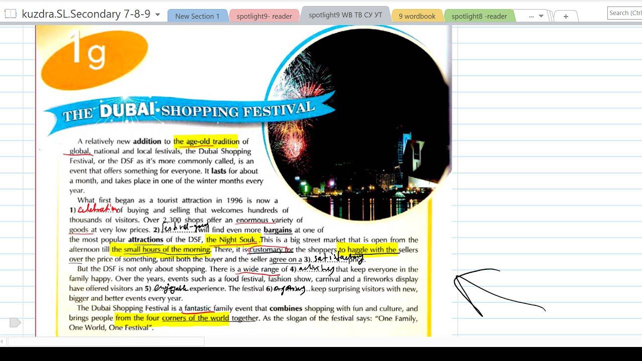 20. Spotlight 9. Module 1. Unit 1g Workbook