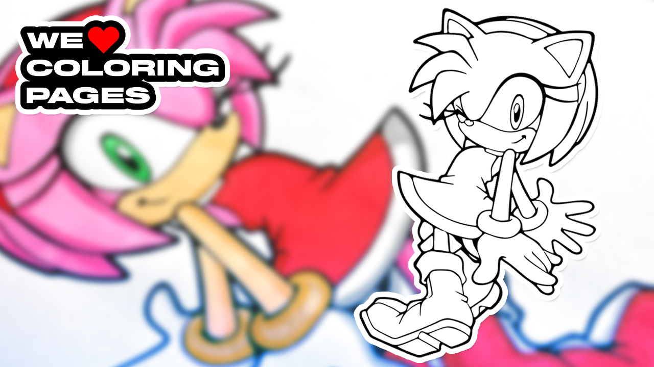 #34 Эми Роуз Соник Раскраска | МЫ ❤️ РАСКРАСКИ