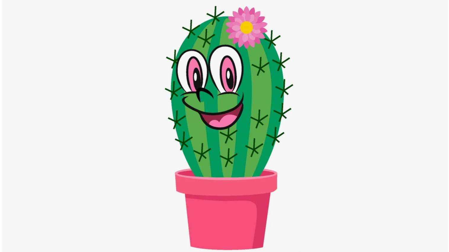 Как нарисовать милый кактусик