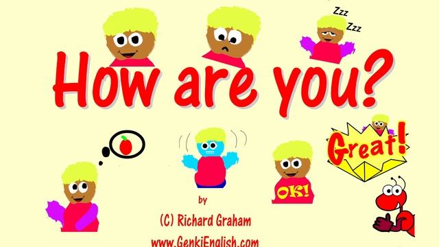 Hello how are you Songs Feelings GenkiEnglish - песня приветствие плюс чувства на английском