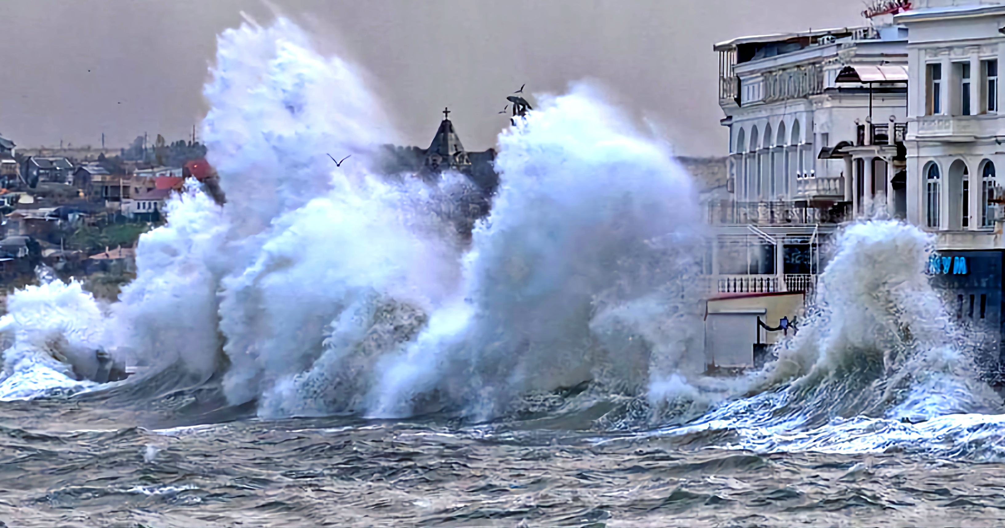 КРЫМ. Редкая зимняя сказка. Шторм 27.11.23