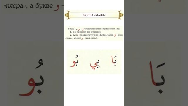 Буквы мадд в Коране