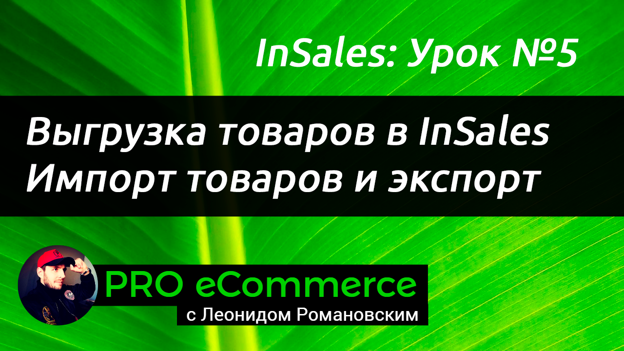 #5 Insales: Выгрузка товаров. Импорт товаров и экспорт в Insales