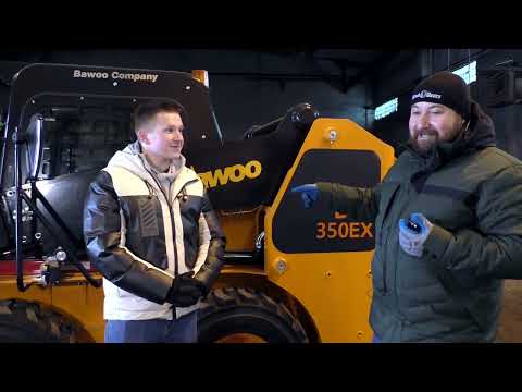 Обзор и установка опций на минипогрузчик BAWOO (Южная Корея). Отопитель, свет, противовесы и другое.