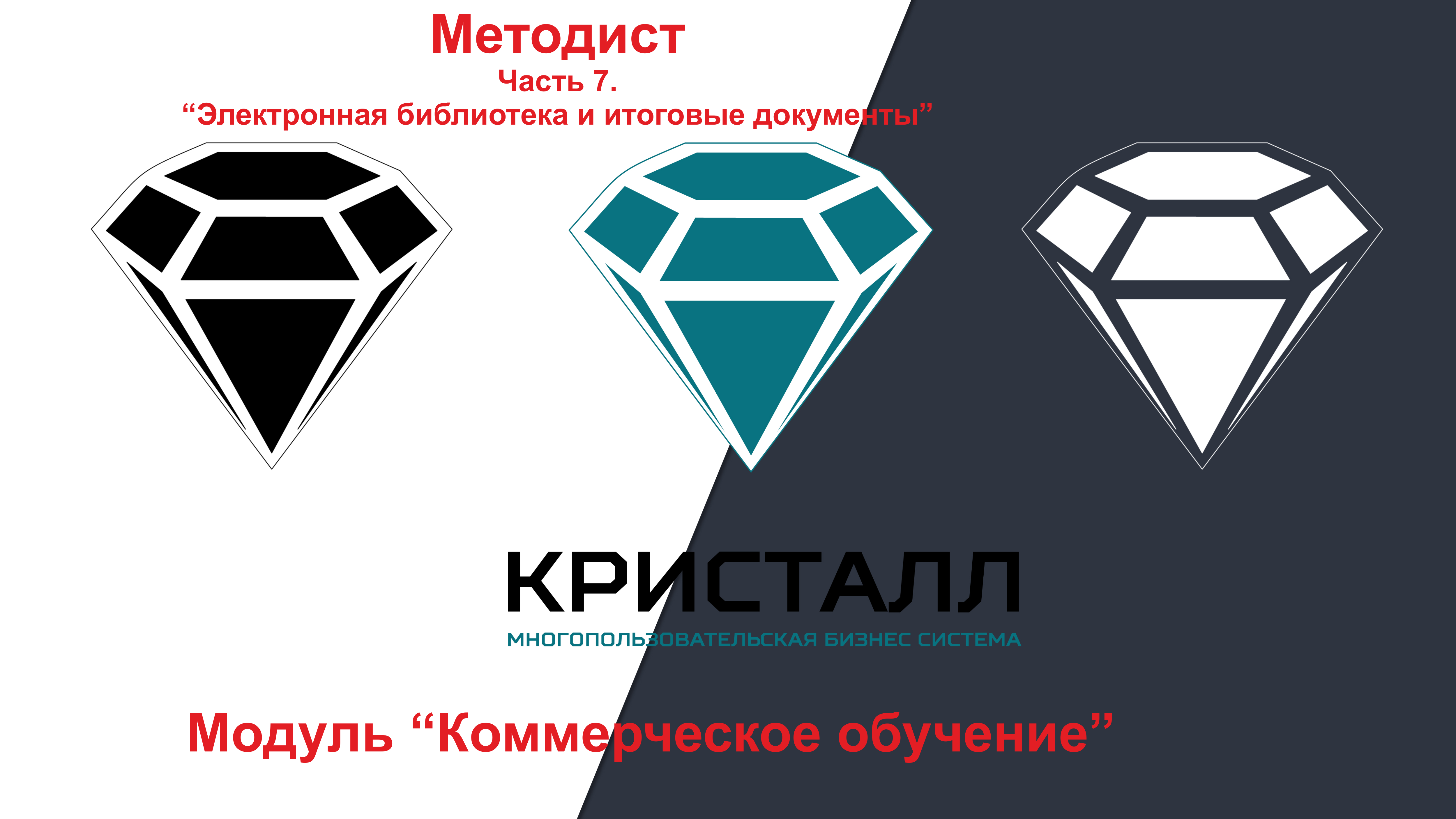 Методист 7. часть. Электронная библиотека и итоговые документы.   Видео методичка МБС Кристалл
