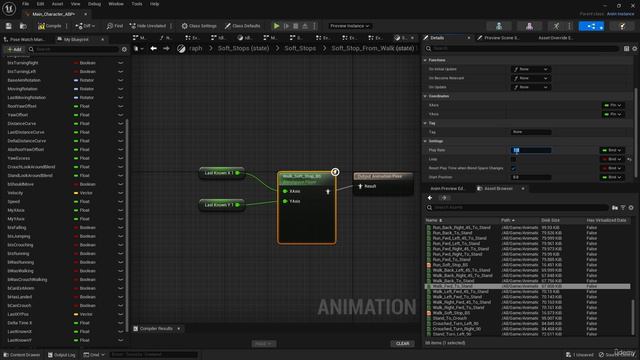 19. Adding the animations to the animation graph part 2
