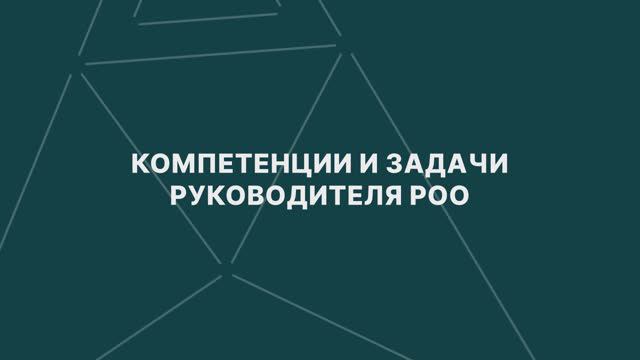 Компетенции и задачи руководителя РОО