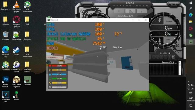 Unturned Intel Celeron N2840 RAM 8GB DDR3L 1600 Intel Graphics 60 FPS Laptop GAMEPLAY ultra low